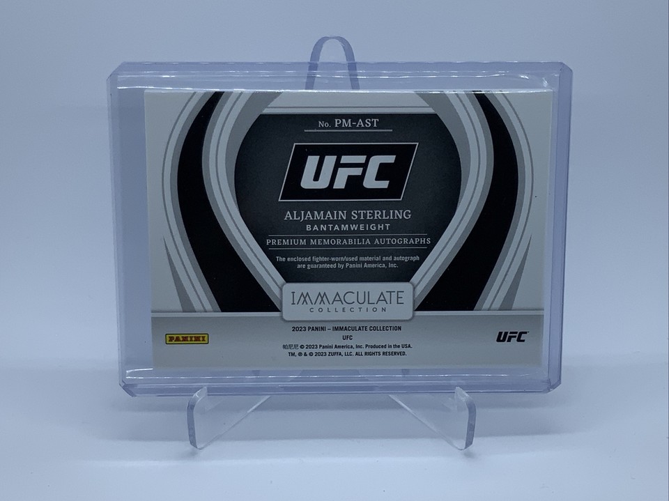 🔥2023 Immaculate UFC ALJAMAIN STERLING PLATINUM 1/1 PREMIUM MEMORABILIA ...