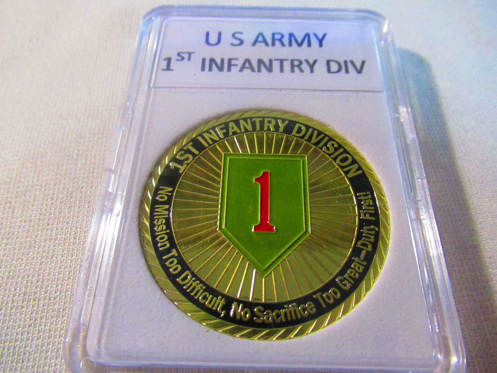 US ARMY 1st INFANTRY DIVISION Challenge Coin | eBay