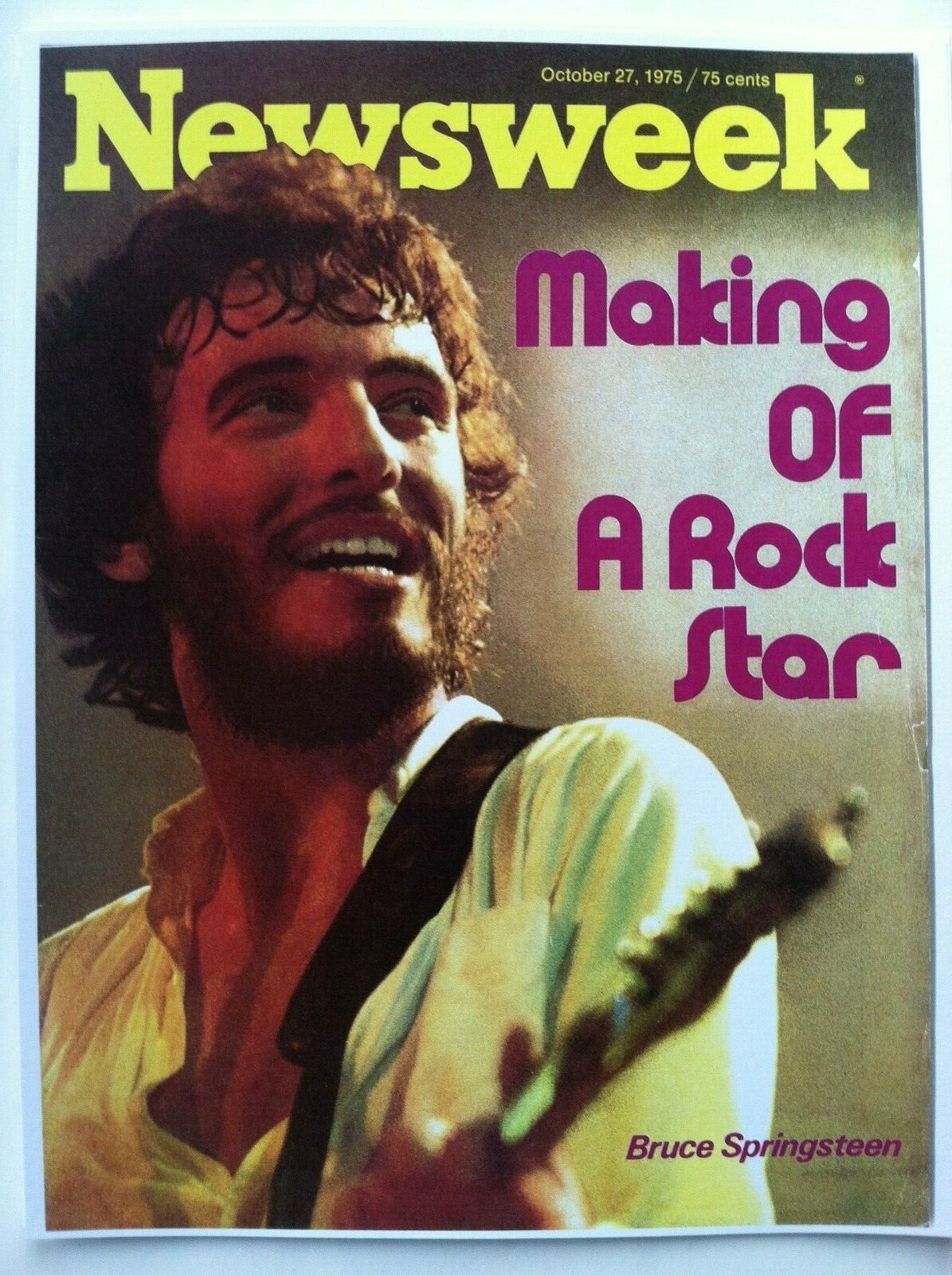 1975 BRUCE SPRINGSTEEN NEWSWEEK MAGAZINE MAKING OF A ROCK STAR PHOTO ...