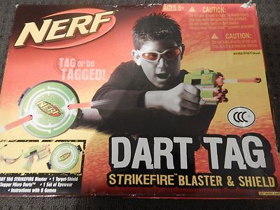 Nerf Strikefire Dart Blaster Set Dart Tag Glasses Target Shield N ...