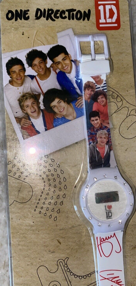 One Direction Watch - I ️ 1D White Straps With Signatures-Brand New ...