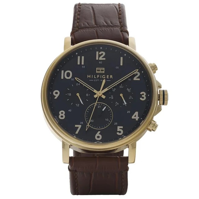 Tommy Hilfiger 1710380 Daniel 44mm Men's Brown Leather Watch for sale ...