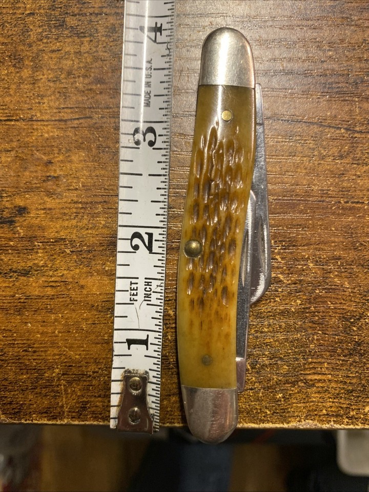 1996 Circle C USA 4 Dot Case XX 3 1/2” Stockman 6318SS Greenbone Knife ...