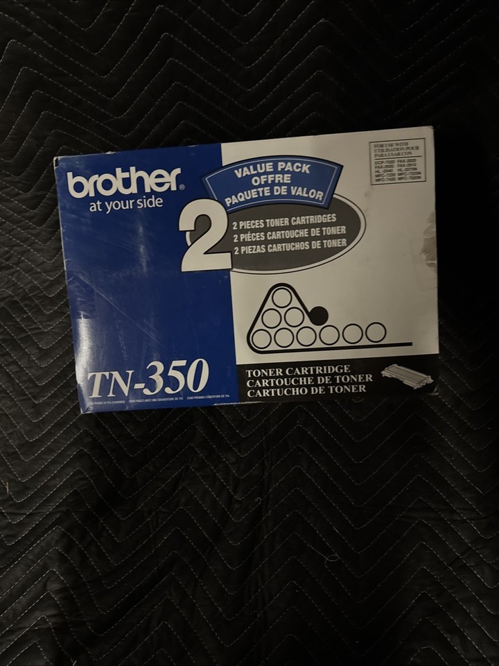 2 pk - Brother TN-350 2pk Toner Cartridge TN350 Dual Pack HL-2040 MFC ...