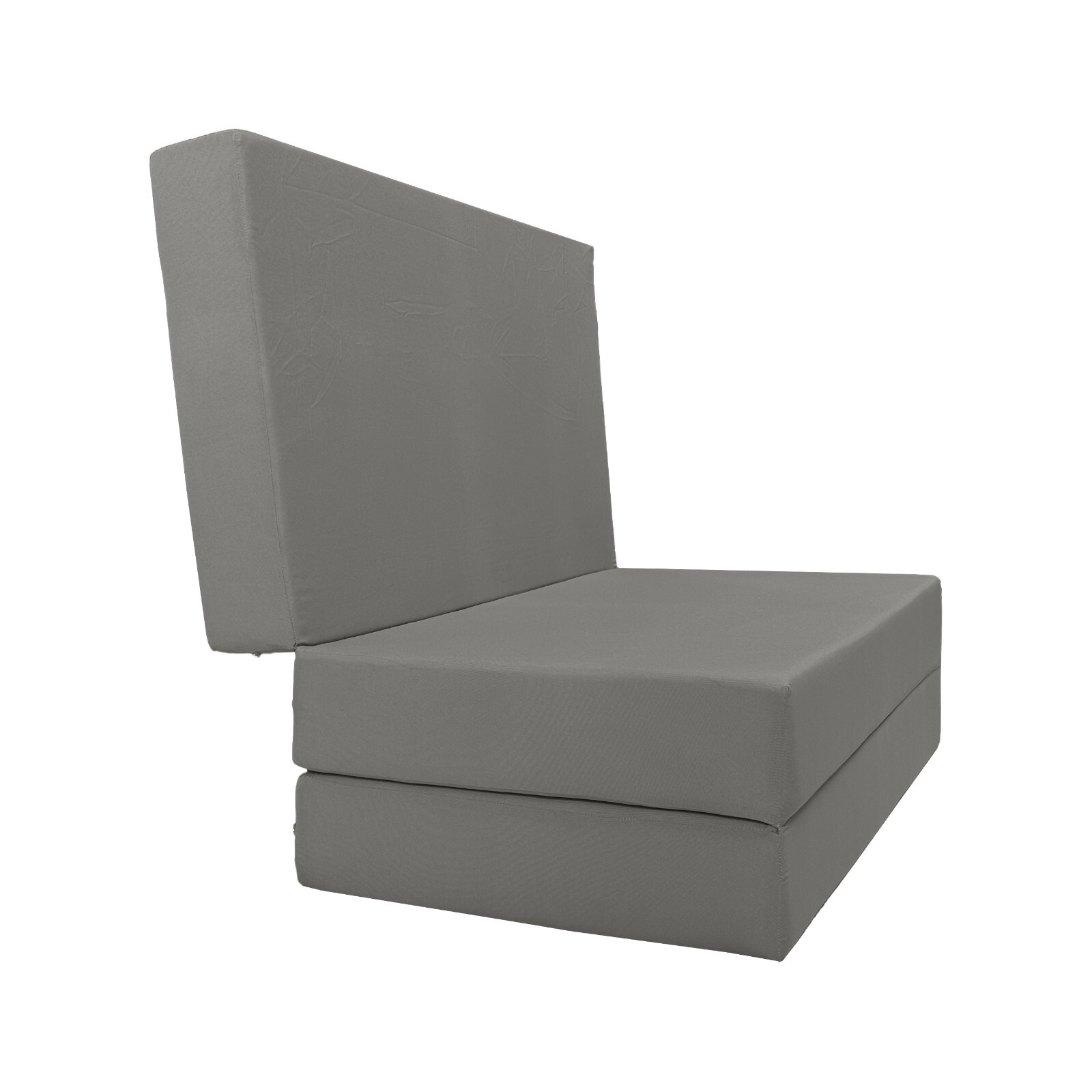 Twin Gray Trifold Foam Bed, Shikibuton, Folding Ottoman Mat 6 x 39 x 75 ...