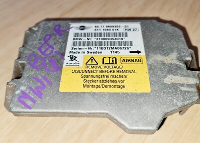 BMW MINI Cooper Air Safety Bag Control Module 9809353 OEM | eBay