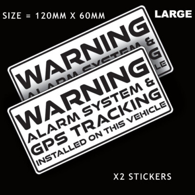 LARGE 2TRACKING VEHICLE TRACKER SYSTEM FITTED CAR STICKER DECAL WINDOW ...