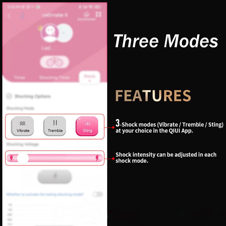 QIUI Bluetooth Male Chastity Device APP Remote Control Cage Ring ...