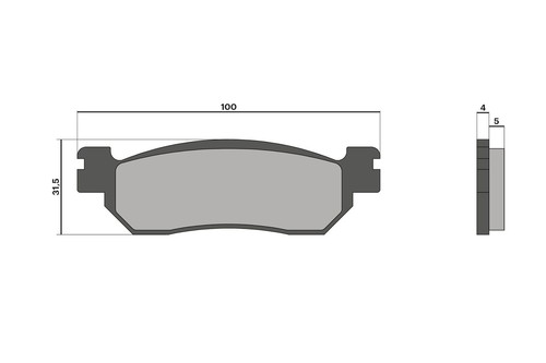 MALOSSI REAR BRAKE PADS FOR X CITY 250 IE 4T LC EURO 3 2014+ (G3B7E ...