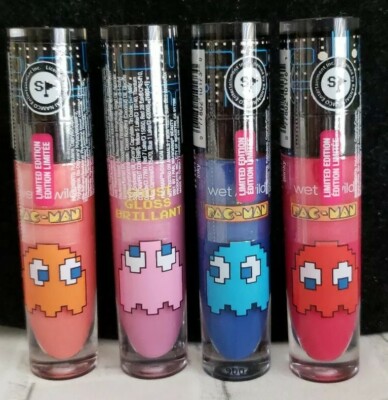 LTD Edition WetNWild PacMan Ghost Lip Gloss Brilliant Clyde/Pinky/Inky ...