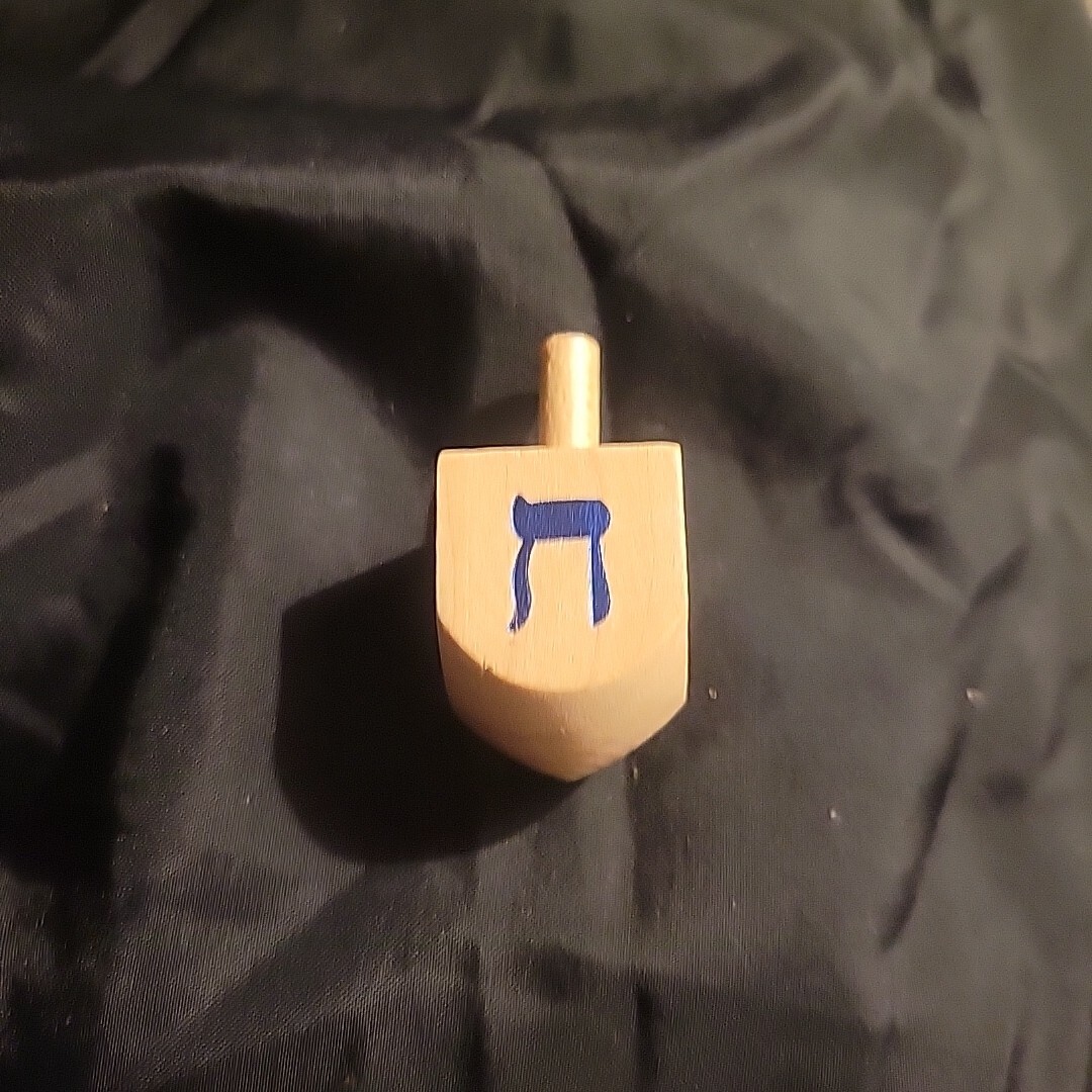 Vintage Handpainted Wooden Dreidel Judaica Hanukkah Chanukah Jewish 3 ...