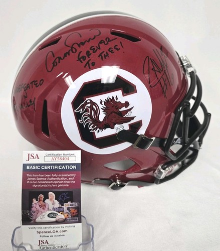 Lanorris Sellers Signed Connor Shaw FS Helmet SC Carolina Gamecocks JSA ...