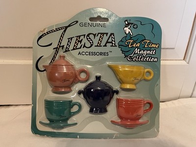 Genuine Fiesta Refrigerator Magnets Teapot Teacups Sugar Creamer | eBay