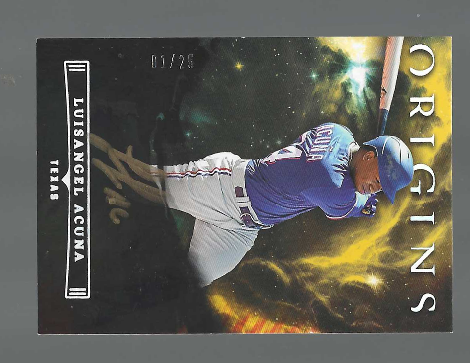 2023 Panini Chronicles Origin GOLD INK Autograph-RC-Luisangel Acuna ...