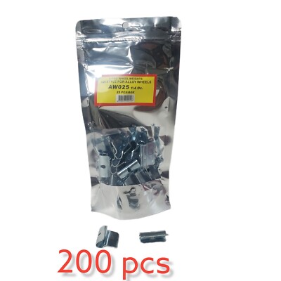 200 Pieces CLIP-ON Wheel Weight Balance 0.25oz 1/4oz =7g AW025 Lead ...