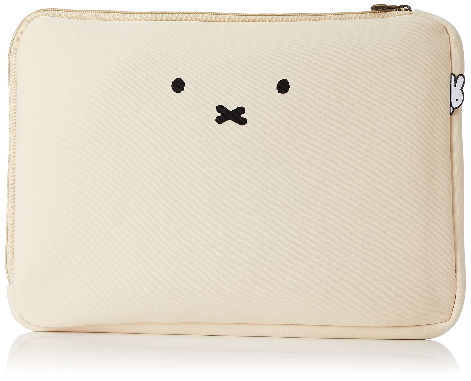 [Siffle] Miffy Flat Pouch with Polyurethane Miffy Flat Pouch Face ...