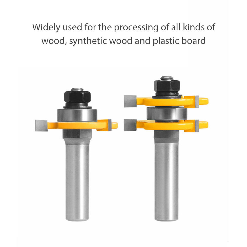 Set of 2PCS Shank Milling Router Bits Set T-slot Wood for S9N5 | eBay