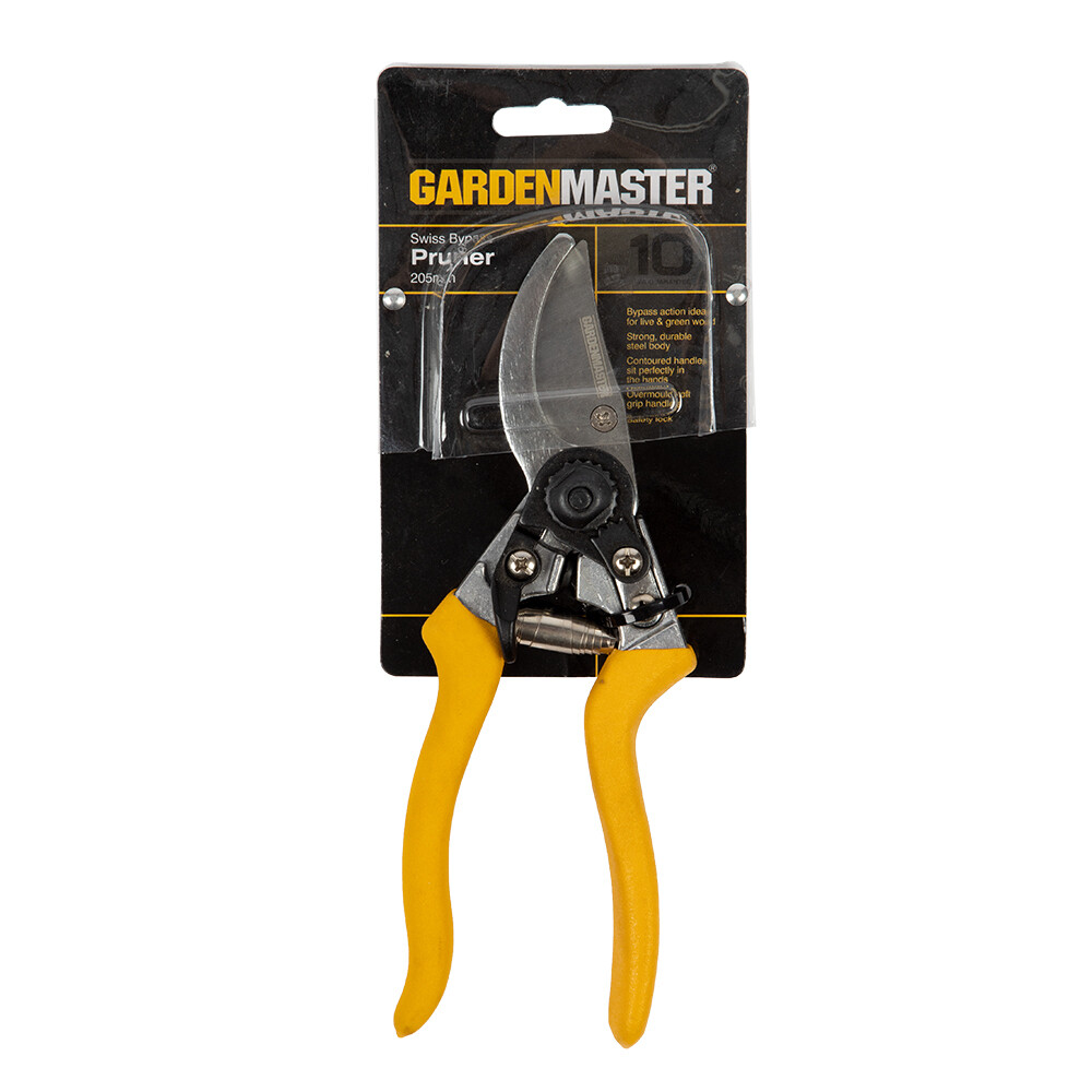 2x Gardenmaster Locking Bypass 8" Swiss Pruner Soft Handles Garden ...