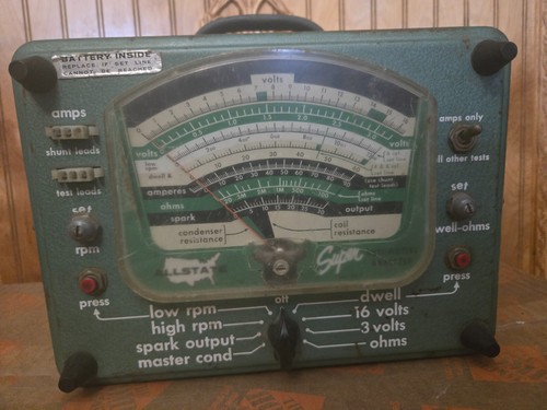 Vintage Super Automotive Analyzer Allstate Sears Green Patina - W ...