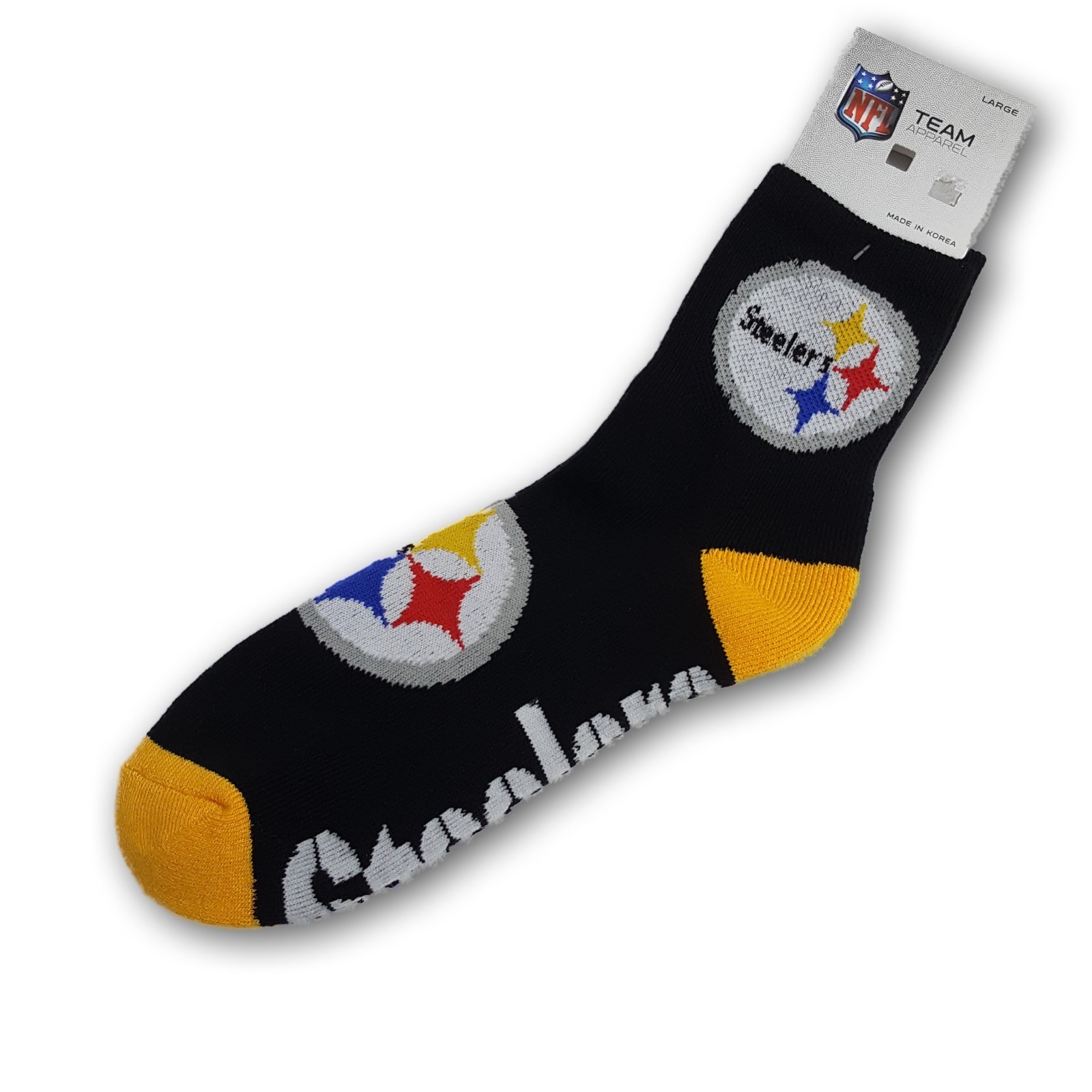 Pittsburgh Steelers NFL Black/Yellow Socks New With Tags Size Large | eBay