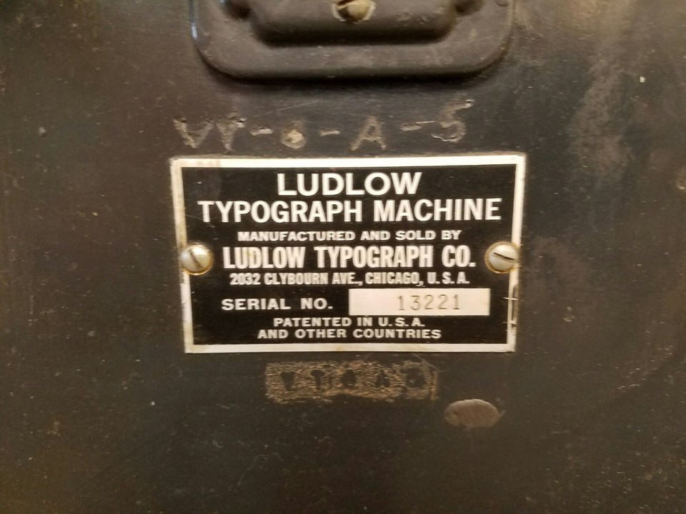 Ludlow Typograph Machine | eBay
