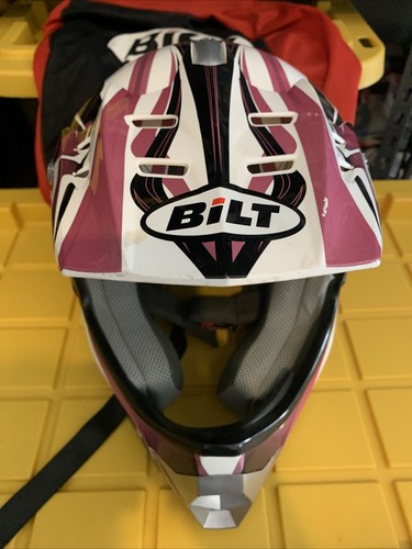 BILT Dirt Bike Helmet Redemption Pink Black And White Small 55-56 CM ...