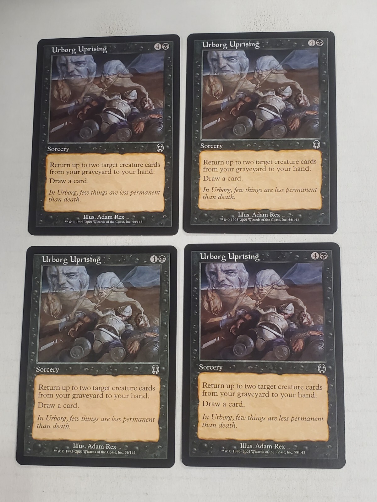 MTG Playset 4x Urborg Uprising (Apocalypse/Black/C) - BGM | eBay