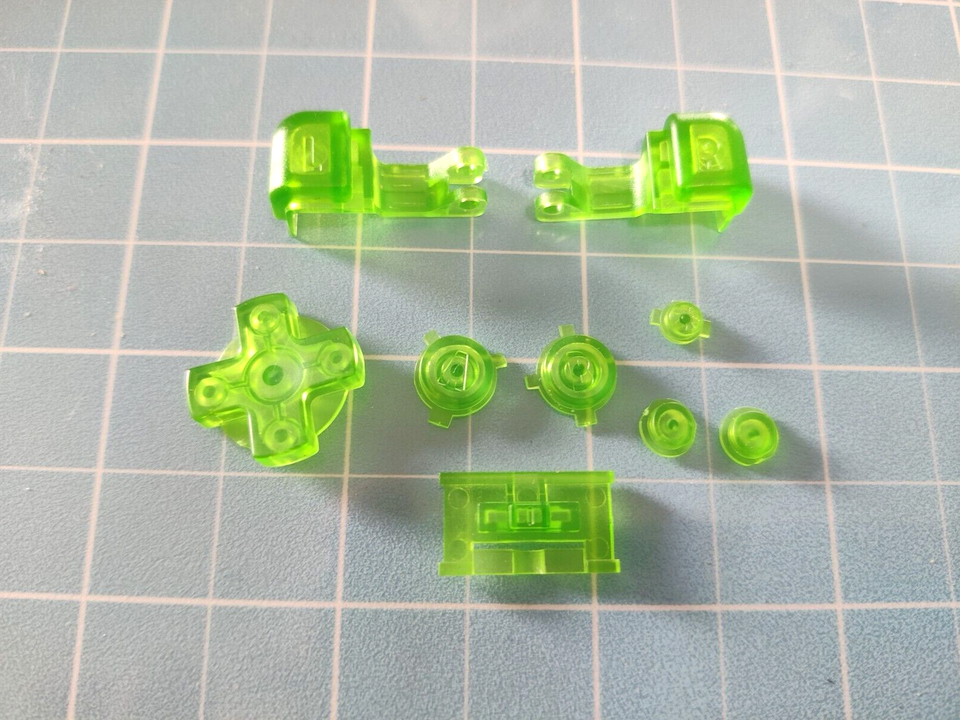 Game Boy Advance SP Replacement Button and Trigger Set – Clear Green ...