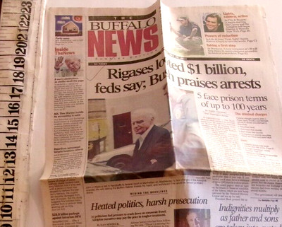 ADELPHIA CABLE- JOHN RIGAS- BUFFALO NEW YORK- 2002 NEWSPAPER RESEARCH ...