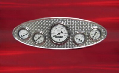 1932 Ford style gauge panel with engine turned insert | eBay