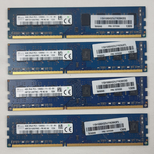 SK Hynix 16GB (4x4GB) 2Rx8 PC3-12800U RAM desktop memory HMT351U6EFR8C ...