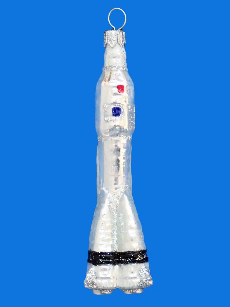 ROCKET ROCKETSHIP EUROPEAN BLOWN GLASS CHRISTMAS TREE ORNAMENT NASA | eBay