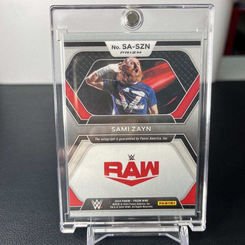 2024 WWE Prizm Sami Zayn Superstar Autographs White Sparkle 1/1 | eBay