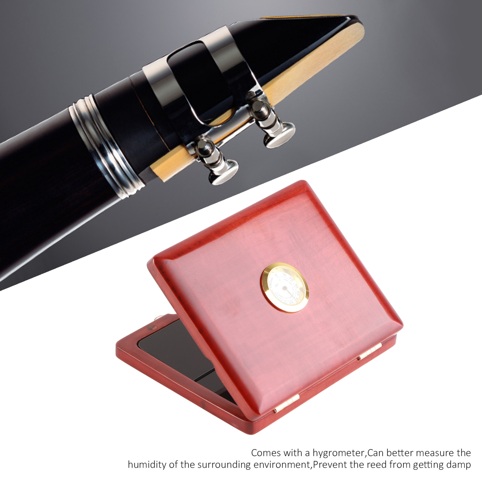 Saxophone Clarinet Reed Case Solid Wood 5-Reeds Holding Storing Box ...