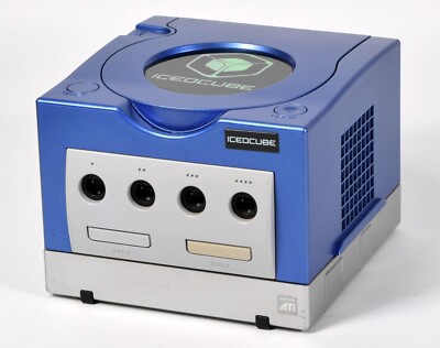 Nintendo GameCube Konsole IcedCube blau/silber,DOL-001,große Disks ...