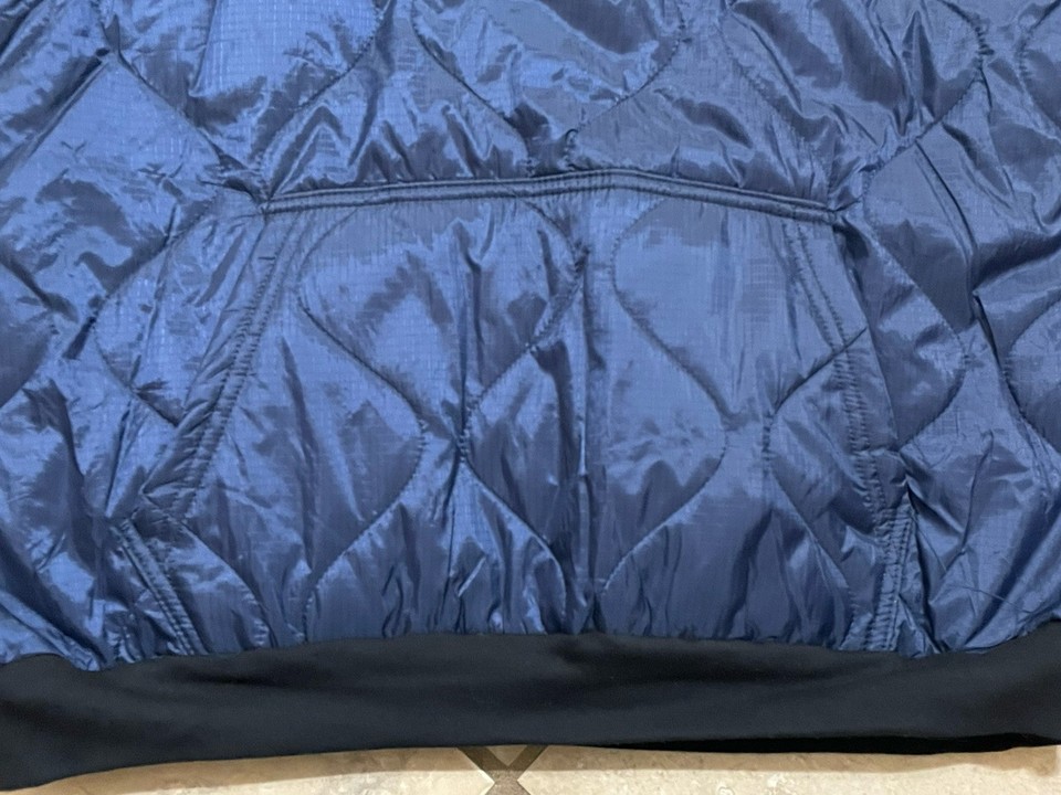 Perseverance Survival Mens Jacket Woobie Hoodie Navy Blue 2XL Quilted ...