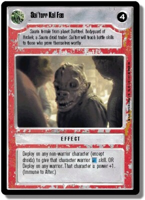 SWCCG: Sai'torr Kal Fas [Ungraded] Premiere SW Star Wars CCG Decipher ...