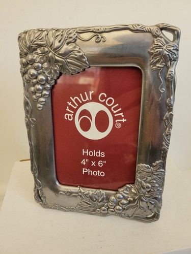 Vintage 2001 Arthur Court Silvertone Grapevine Photo Desk Frame for 4 ...