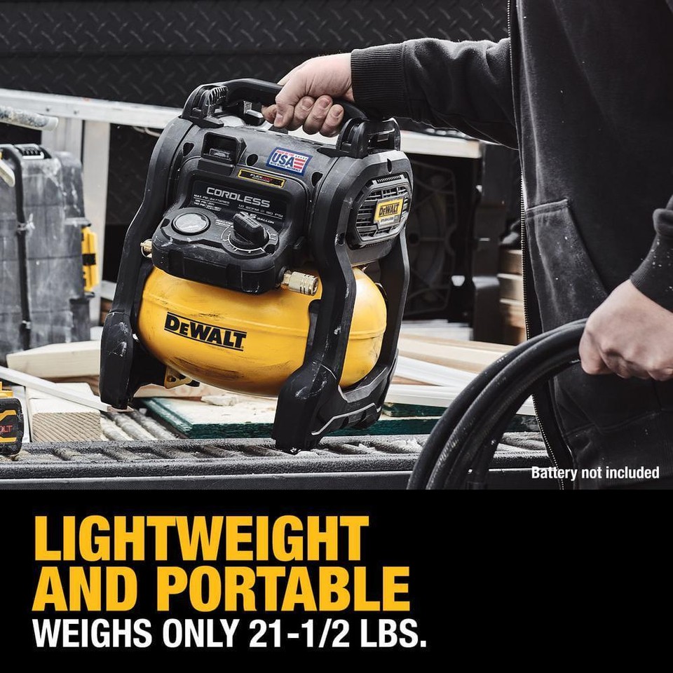 2.5 Gal. 140 Psi Portable Cordless Air Compressor FLEXVOLT Advantage ...