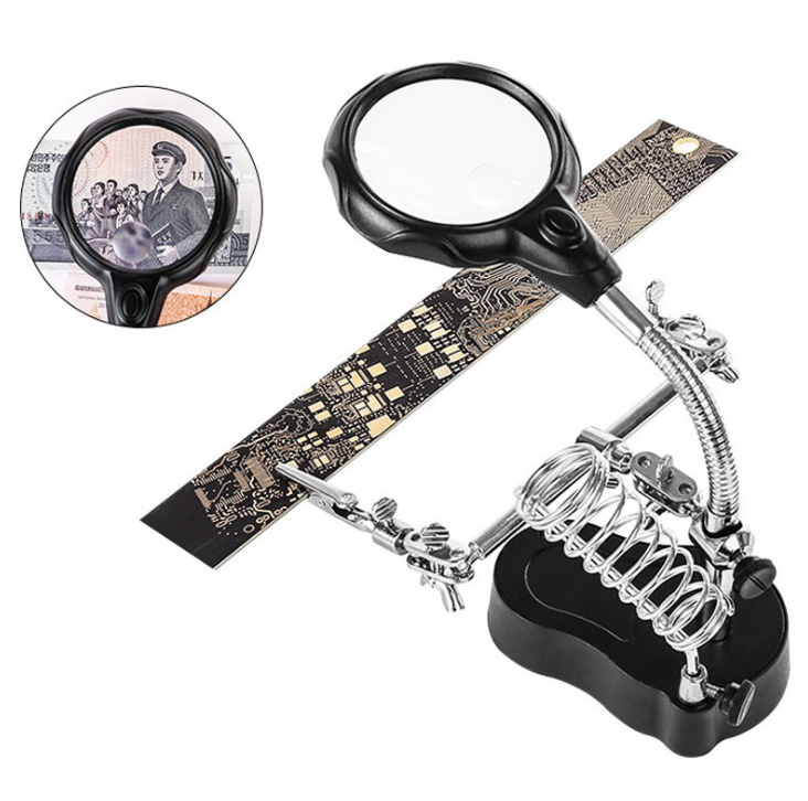 Welding Magnifying Glass with LED 3.5-12X len Auxiliary Clip Hand ...