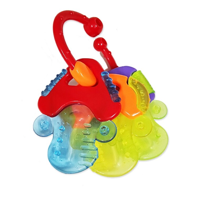 Baby Teether Keys Ice Gel Teething Ring Toys Soothing Toddler Bite Cool ...