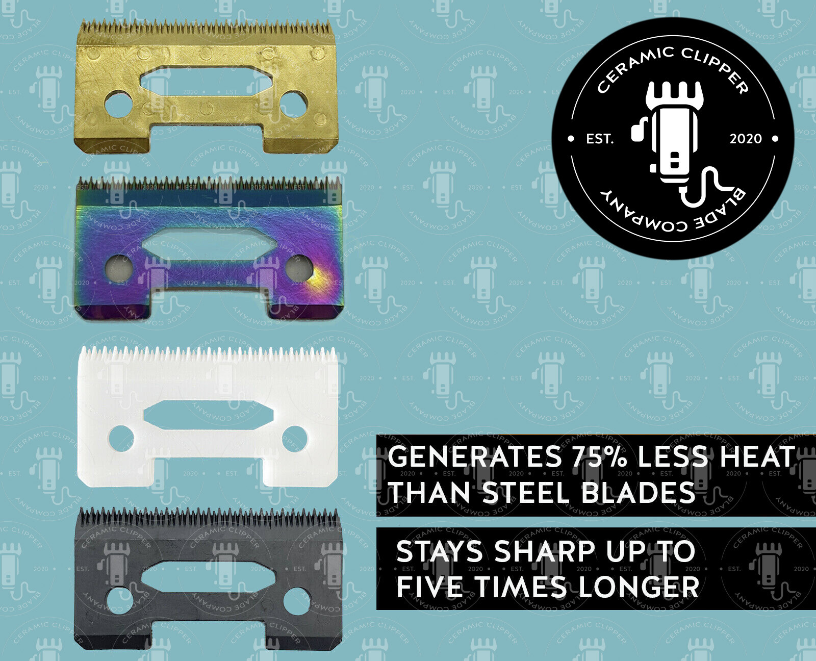 WAHL Ceramic Stagger Tooth Crunch Clipper blade– Magic Clip, Senior ...