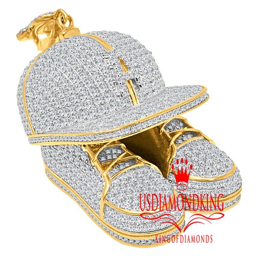 Custom Piece Real Silver Baseball Cap Hat Pendant Sports Shoes Designer ...