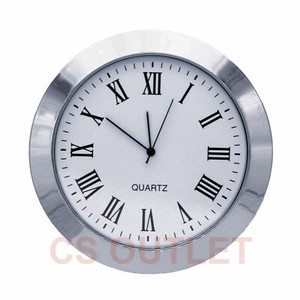 Clock Insert 33mm Bezel fit 30mm Hole Chrome Silver Roman Numerals ...