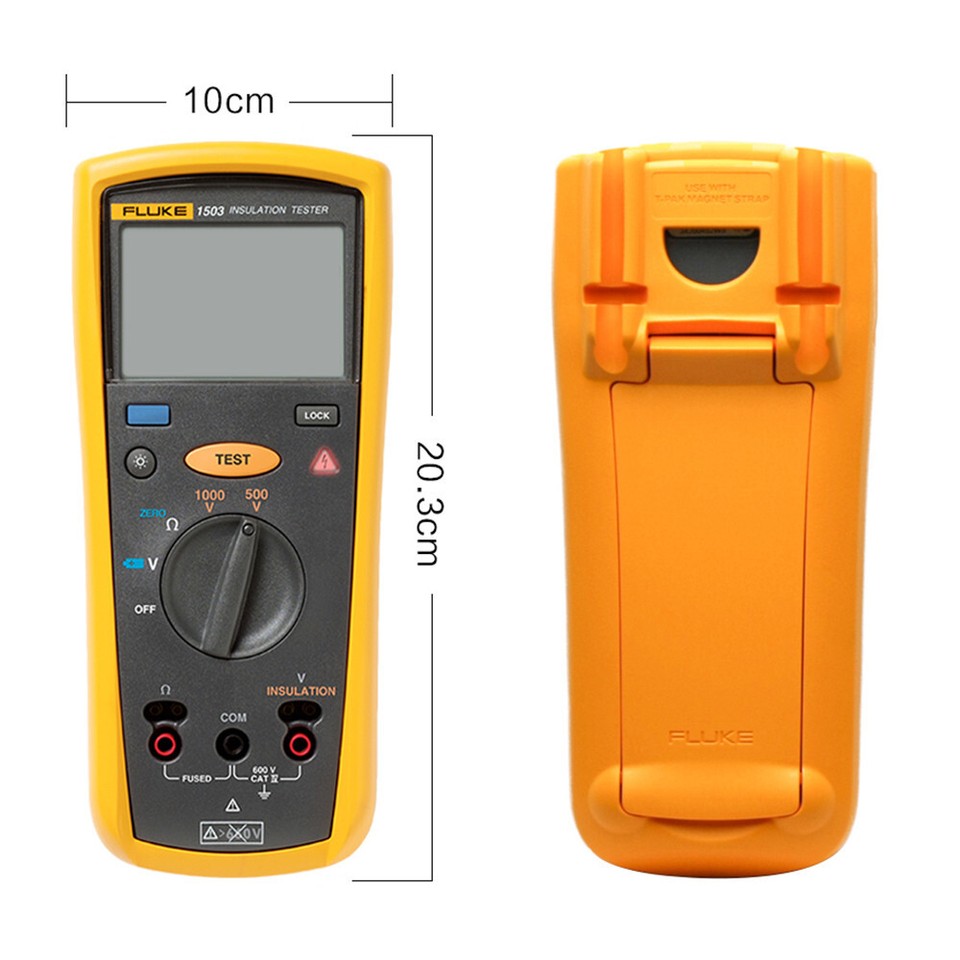 Fluke 1503 Digital Insulation Resistance Meter Megger 2000 MΩ Backlight ...