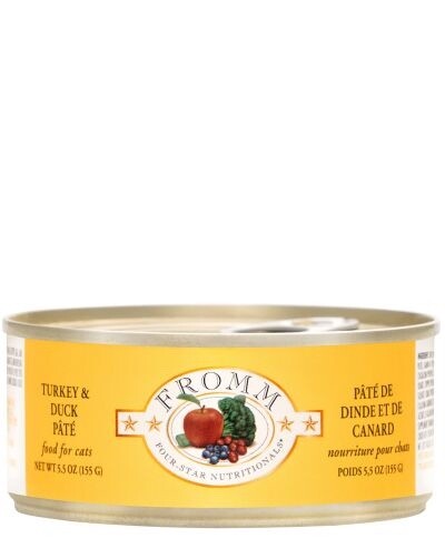 Fromm Four Star Turkey and Duck Pate for Cats Canned Food 5.5 oz 24 ...