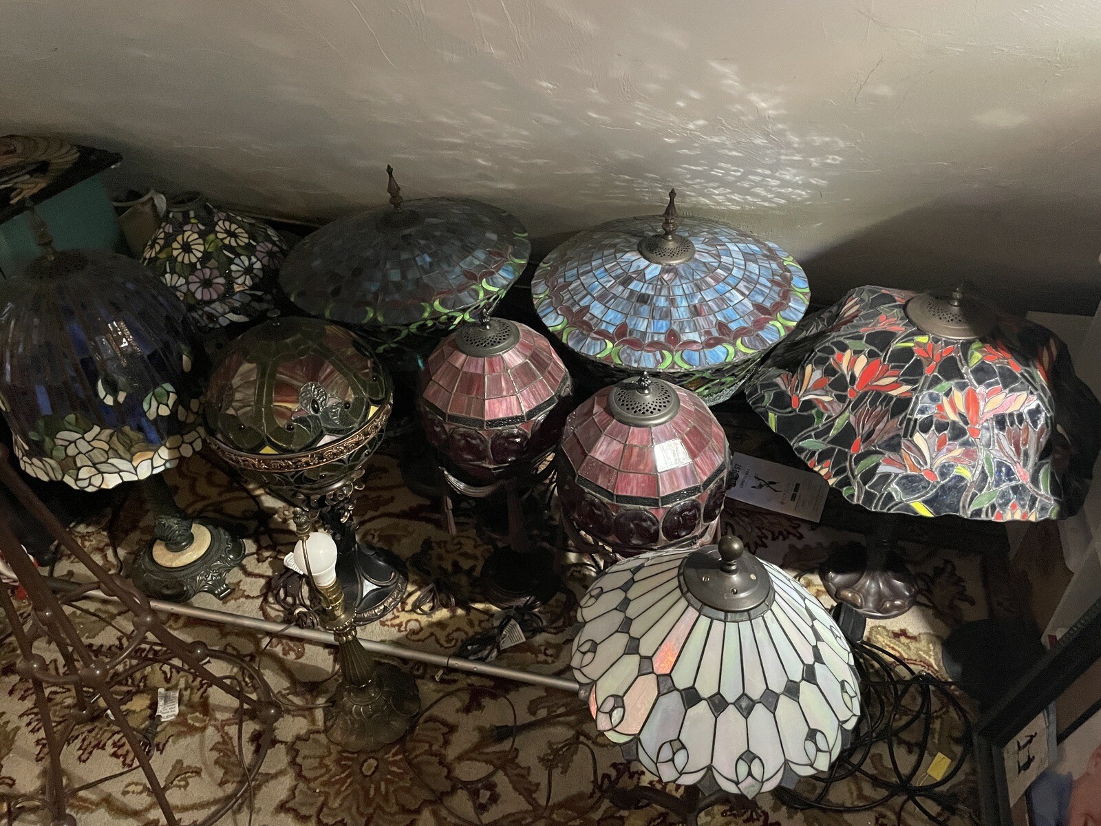 Tiffany Lamp Collection 60+ Lamps Older Reproductions. 30 Year Old ...