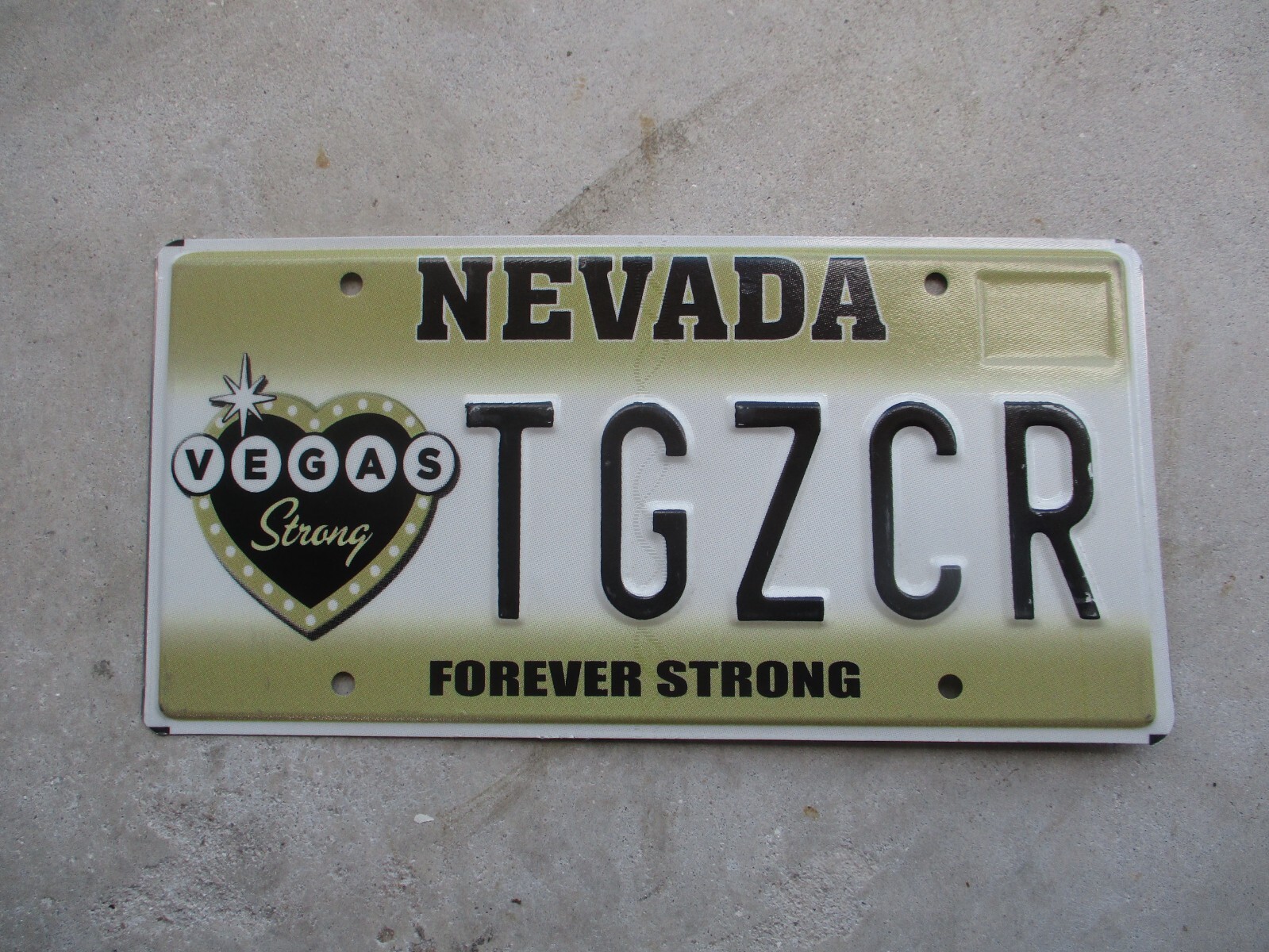 Nevada Vegas Strong license plate # TGZCR | eBay