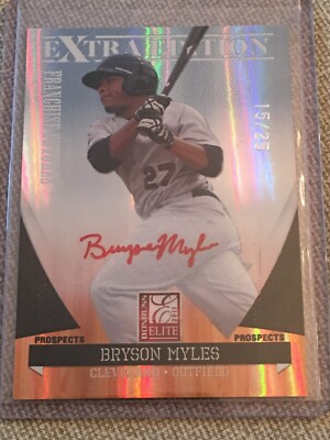 BRYSON MYLES 2011 Donruss Elite Franchise Futures RED AUTOGRAPH #15/25 ...