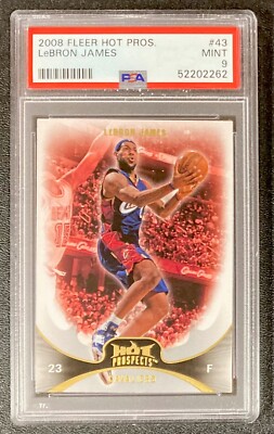 2008-09 Fleer Hot Prospects LeBron James #43 NBA Cavs Lakers PSA 9 MINT ...